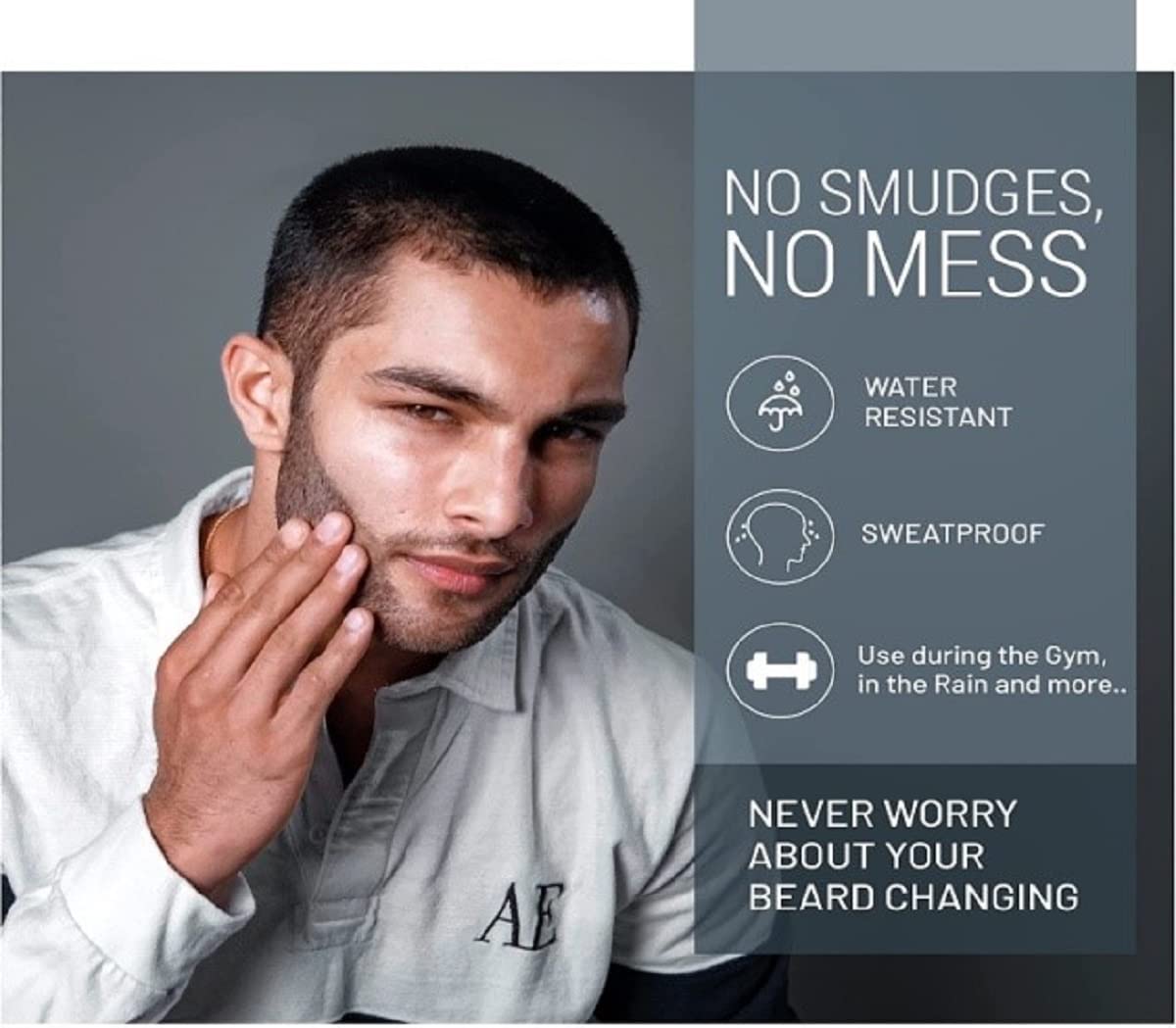 VOID Homme Beard Filler Pencil (Dark Brown) - Sweat & Waterproof, Smudge-proof, Cover Patches Instantly & Get Natural Beard Fullness