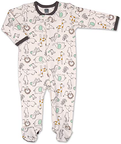 The Peanutshell Safari 3 Pack Sleeper Set for Baby Boys (3M) Black