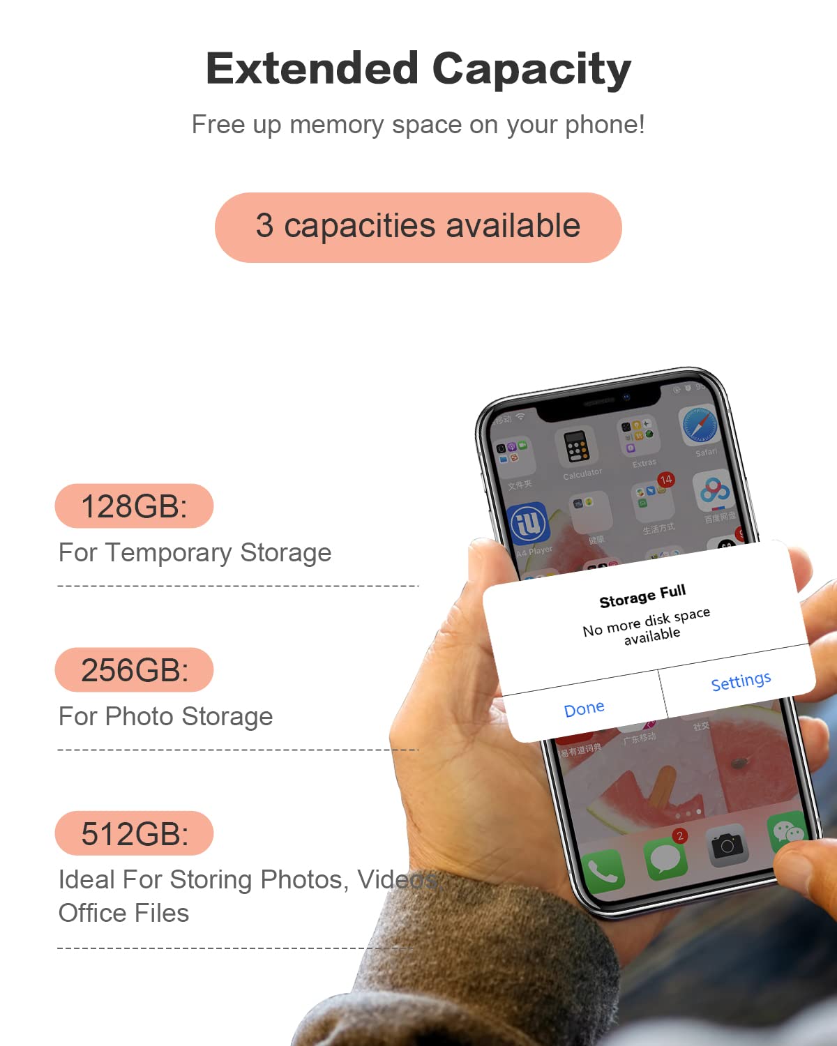 512GB Photo Stick for iPhone, Qainerly USB Flash Drive for iPhone 1