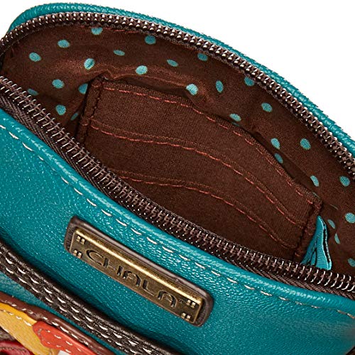 Chala Red Parrot Cellphone Crossbody Handbag - Convertible Strap Bird Lovers