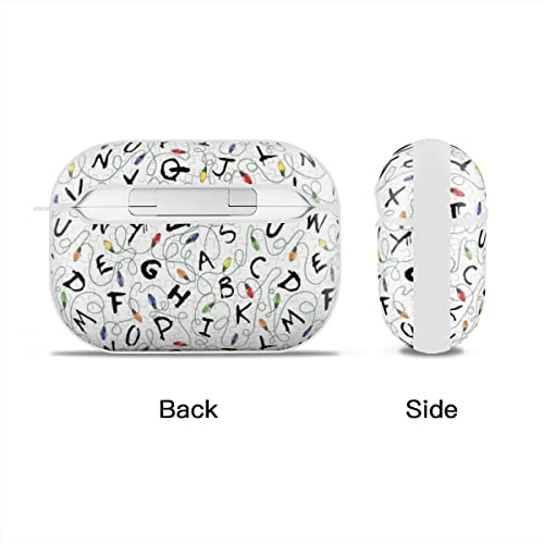 Case Cover for AirPods Pro Stranger Letter Things White Full Body Protection Case Earphone Earset Case Hard PC Cover