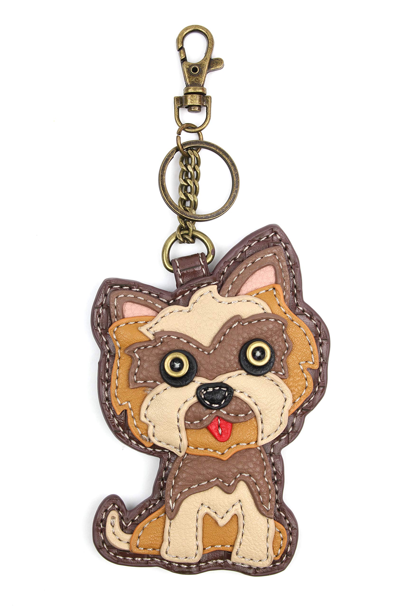 CHALA Yorkshire Terrier 's Gift Collection | Yorkie Theme Handbag 's Key fob with Zipper