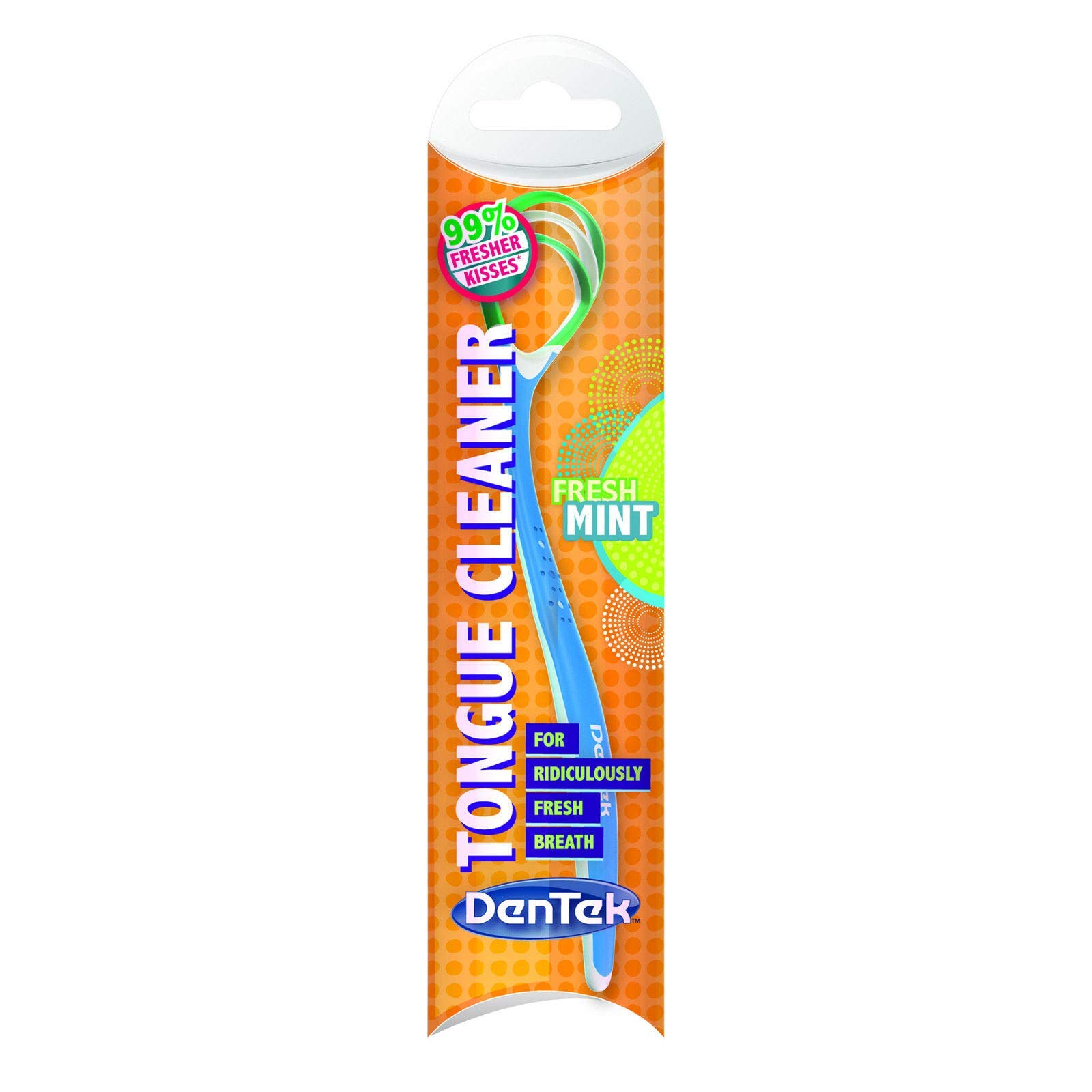 DenTek Fresh Breath Tongue Cleaner, 1 Count. (Pack of 2)