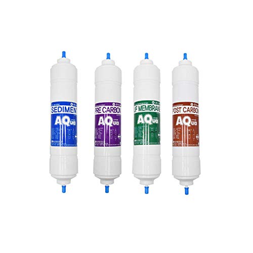4EA Economy Replacement Water Filter Set for Best World : BW-1007L/R-707L/BW-505L/BW-707L/BW-1500A1/BW-1000S/BW-504L/BW-1500A - 10 microns