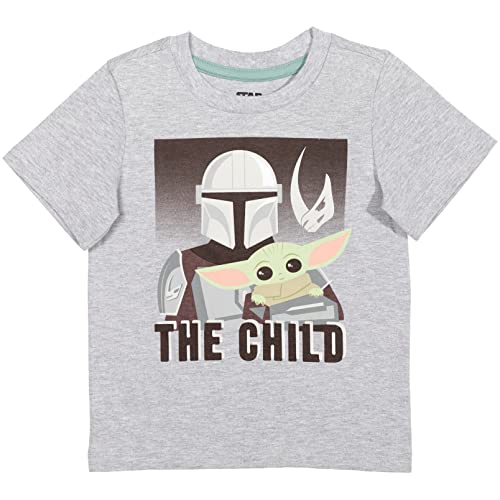 STAR WARS The Mandalorian The Child Toddler Boys 3 Pack T-Shirts Green/Blue/Gray 5T