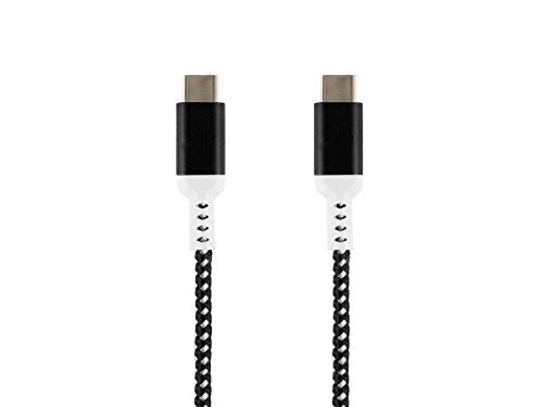 Monoprice - 138812 Stealth Charge and Sync USB 2.0 Type-C to Type-C Cable - 3 Feet - White, Up to 5A/100W, for USB-C Enabled Devices Laptops MacBook Pro