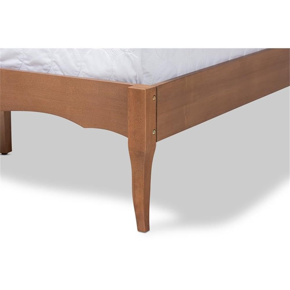 Baxton Studio Marieke Vintage French Inspired Ash Wanut Finished Queen Size Wood Bed Frame