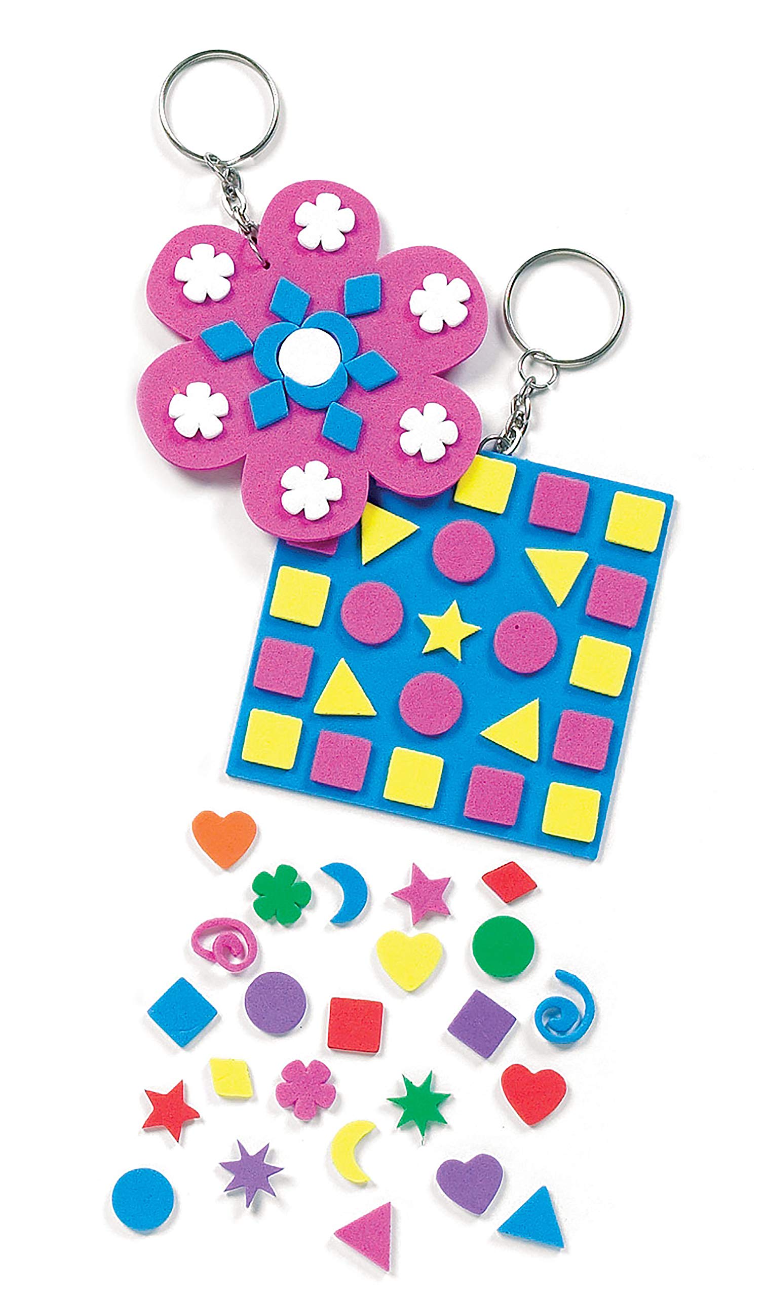 Baker Ross Mini Foam Shapes Stickers Value Pack, for Arts and Crafts Projects(Pack of 1200), Assorted, 1200 Pack