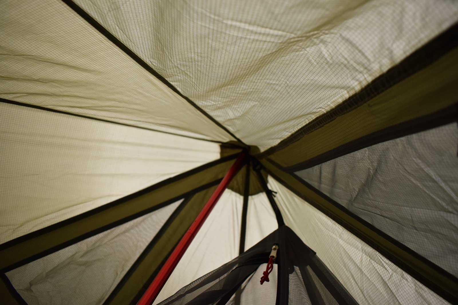 4 Person Teepee Hot Tent with Half Mesh and Fire Retardant Stove Jack Lightweight 6.8lb Height 7.2FT Teepee Tent Outdoor Camping Pyramid Tipi Tent (Brown Green)