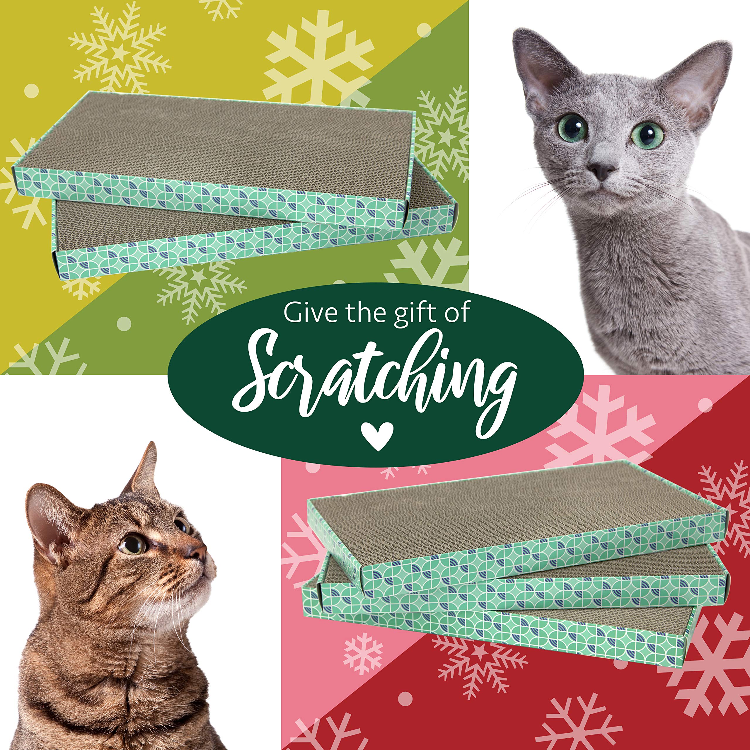 Kitty City Corrugate Cat Scratch Pad, Cat Non-Stick Litter Scoop, Cat Litter Mats, Cat Litter Box Kit