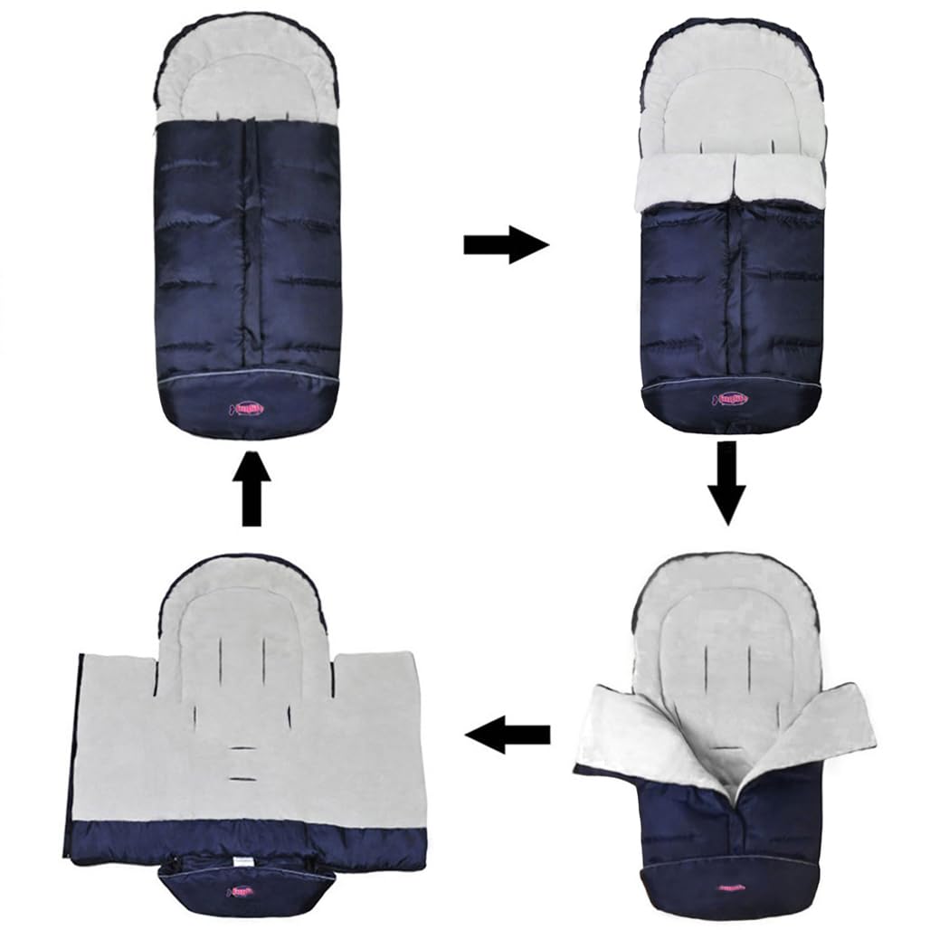 Go 3 Seasons Universal Stroller Footmuff, Warm Winter Stroller Bunting Bag for Toddler, Waterproof Stroller Sleeping Bag, Anti-Slip Height Adjustable,Toddler Stroller Winter Blanket