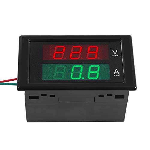 ALMOCN AC 200-450V 200A Digital Voltmeter Ammeter Panel LED Display 2-Wire Voltage Amperage Tester Gauge with Current Transformer