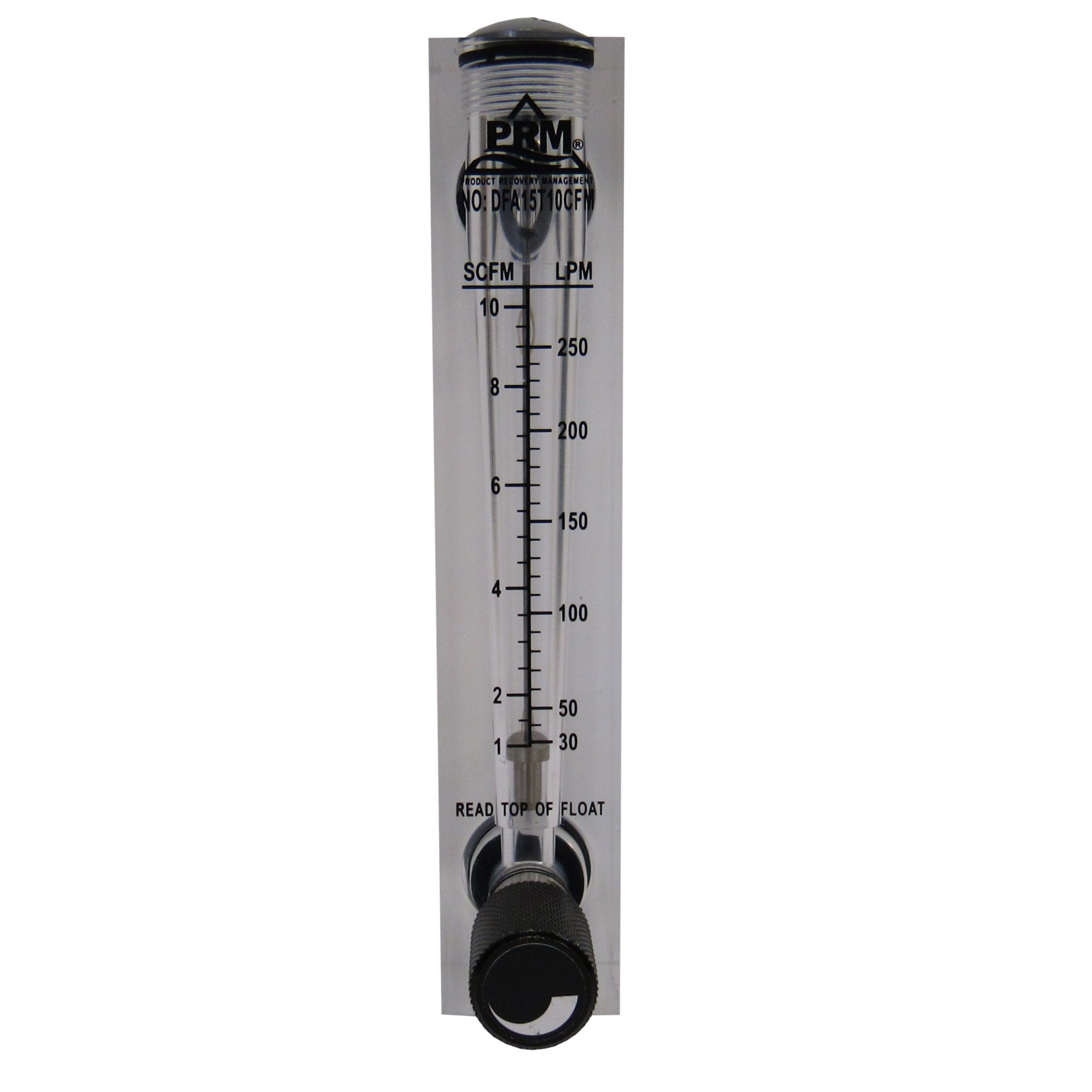 PRM AIR Injection/AIR SPARGE ROTAMETER with Integrated Flow Valve; 1-10 CFM / 30-300 LPM