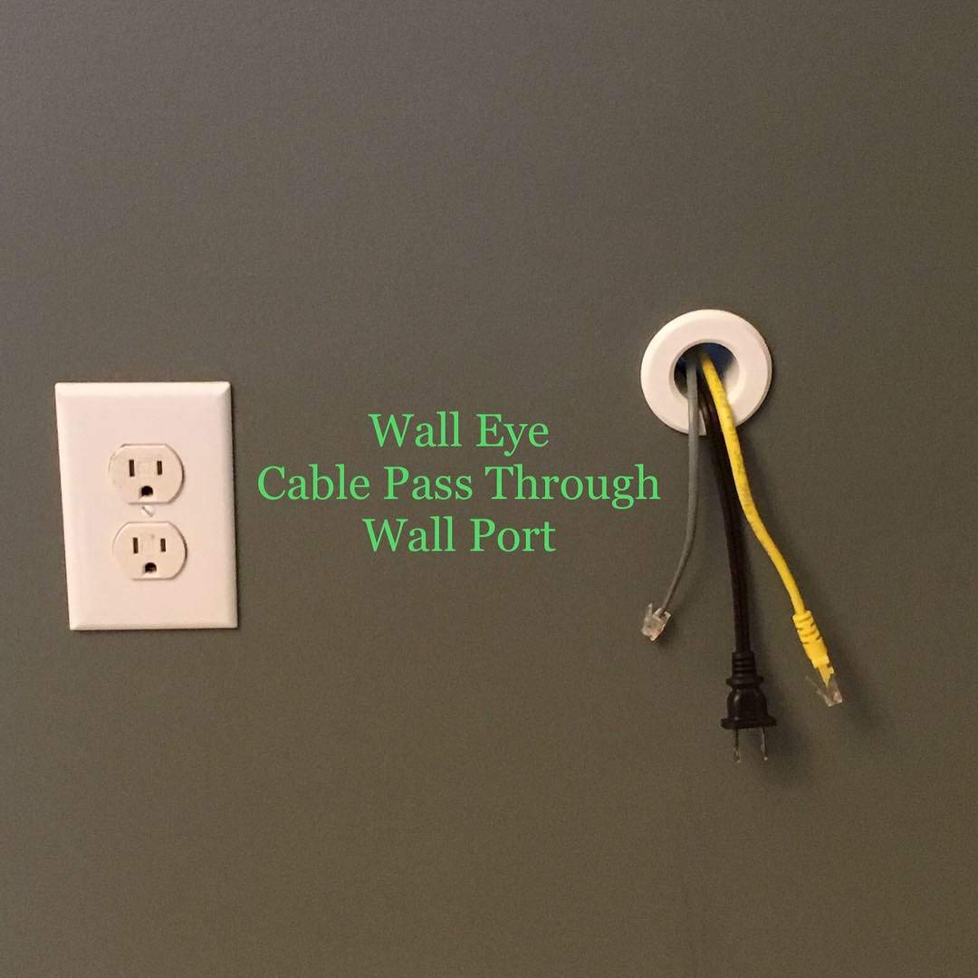 Cable Pass Through Wall Port 3 5/8" - 5 1/4" Wall Thickness (Gray)
