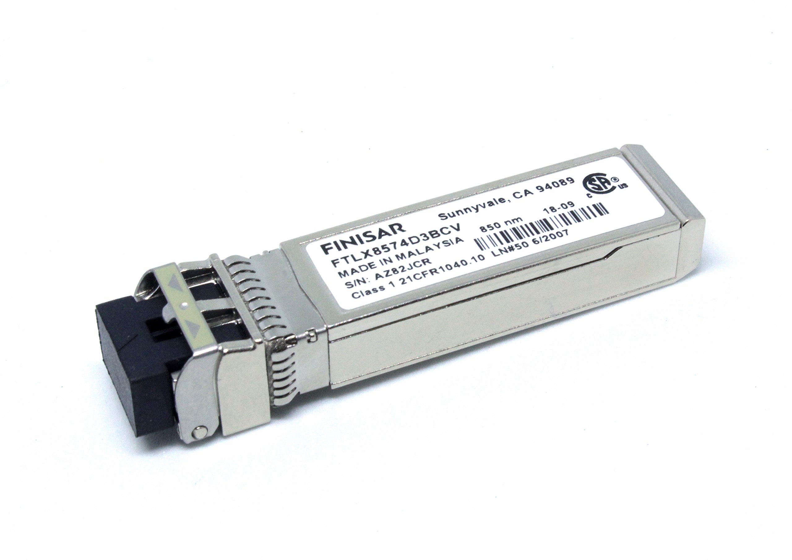 Finisar SFP+ Module - For Optical Network, Data Networking - 1 LC Duplex 10GBase-SR/SW Network - Optical Fiber Multi-mode - 10 Gigabit Ethernet, Gigabit Ethernet - 10GBase-SR/SW, 1000Base-SX - Hot-plu