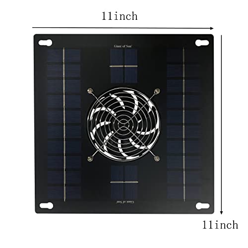 Amikadom #11HHa1 Solar Panel Fans 5W Solar Panel Powered Fan Waterproof Outdoor Solar Exhaust Ventilation Fan for Greenhouse Hicken Co