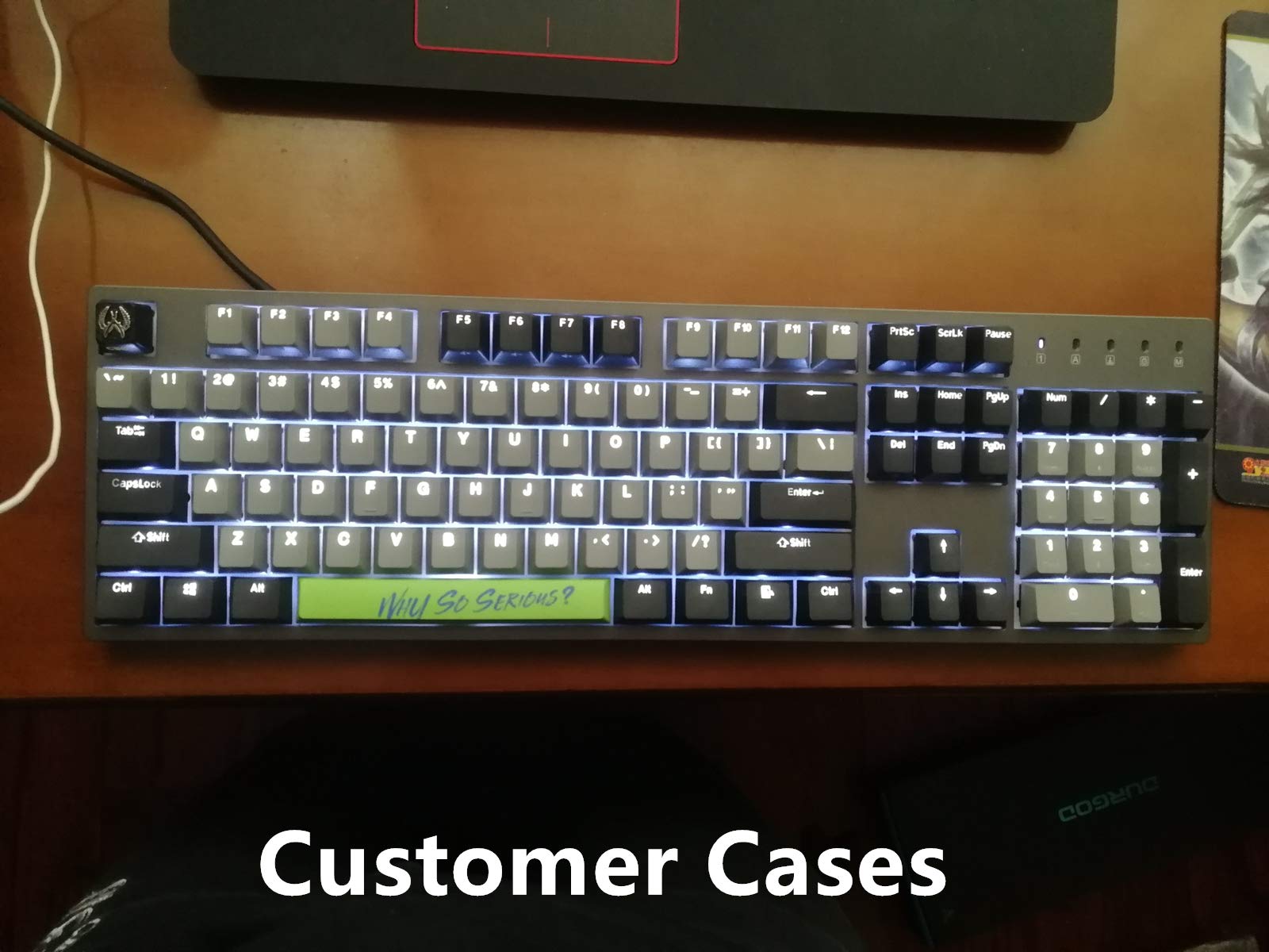 WHY SO SERIOUS 6.25u Spacebar PBT Keycap Dye-Sublimation Switch Cherry Profile for Cherry RGB MX Mechanical Gaming Keyboards