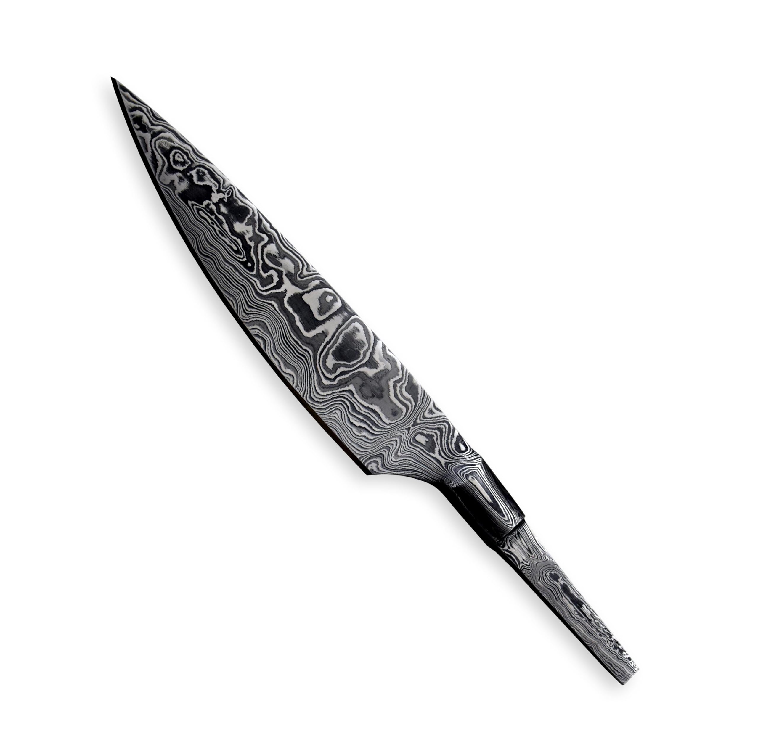 Custom Hand Forged Damascus Steel Blank Blade Chef Knife - Kitchen Knife Forged Bolster Damascus Billet Bar Handmade Knife Making Supply | Hercules Knives