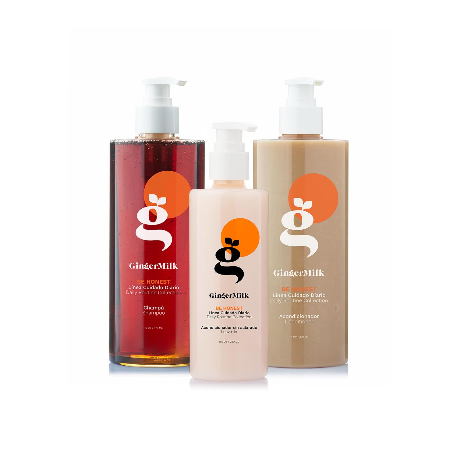 Be Honest Collection For Optimal Hair Health - Rich in vitamins and antioxidants | Shampoo 16oz + Conditioner 16oz + Leave-In 8oz | Experience your hair frizz-free and loose