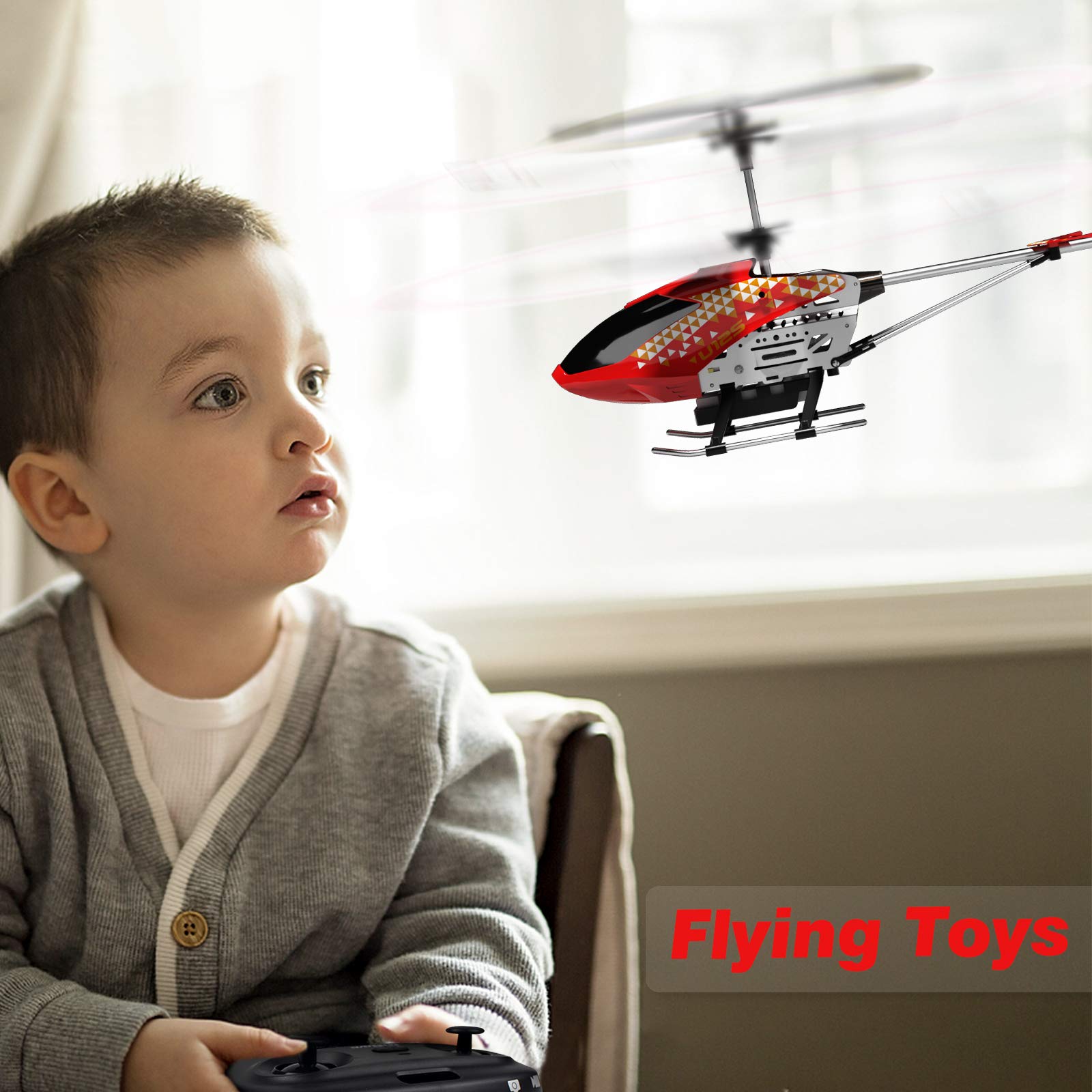 Cheerwing U12S Mini RC Helicopter with Camera Remote Control Helicopter for Kids and Adults (Red)