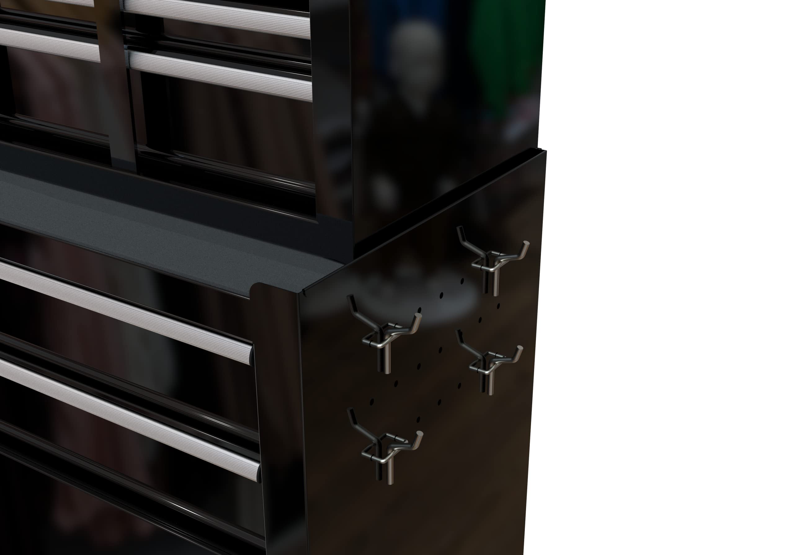 8 Drawer Rolling Tool Chest with Wheels, High Capacity Tool Storage Cabinet & Tool Box Cart, Lockable Rolling Tool Chest with Drawers, Toolbox Organizer for Garage Warehouse Workshop - Black