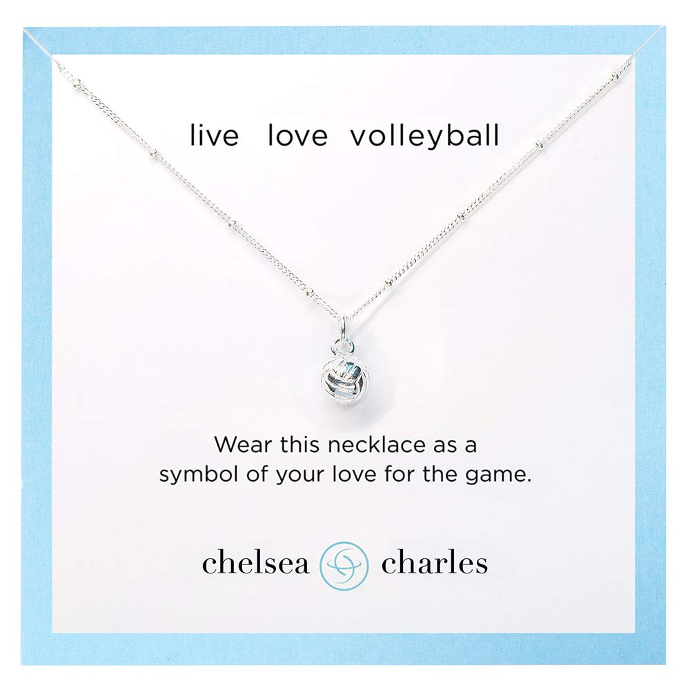 Chelsea Charles CC Sport Volleyball Charm Necklace - Silver