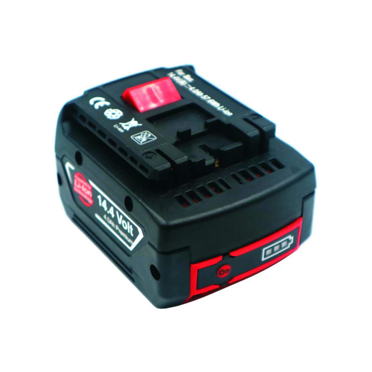 4000mAh 18650 Battery Pack BOS14.4B Li-ion Battery 14.4V Replacement for Bosch BAT607 BAT607G BAT614 BAT614G Battery Pack 14.4V