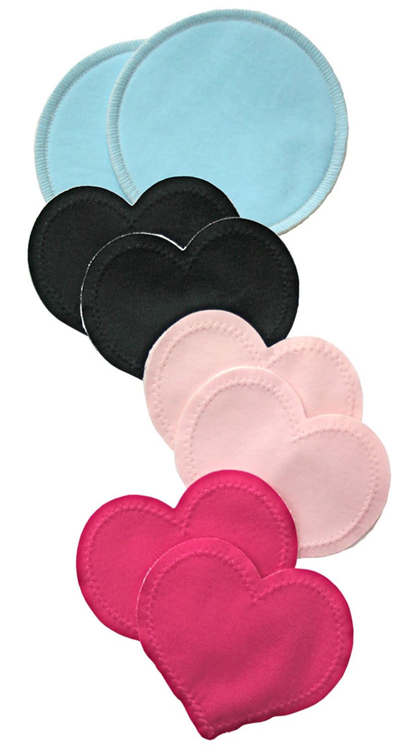 Bamboobies Women’s Nursing Pads, Reusable and Washable, Multi-Color, 3 Regular Pairs and 1 Overnight Pair, Leak-Proof Pads for Breastfeeding, 4 Pairs