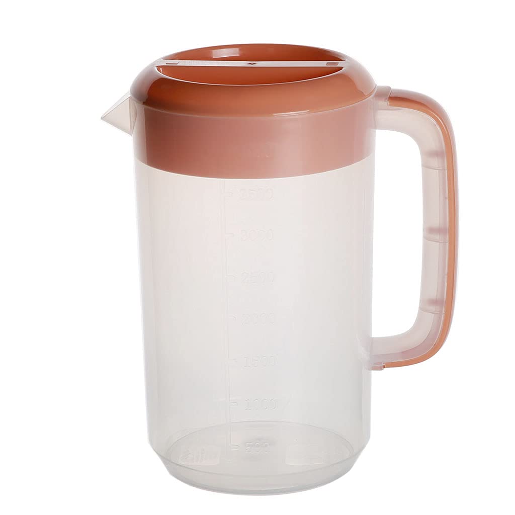 4L Water Bottles To Drink Cold Kettle Pitcher With Lid For Hot Cold And Iced Tea Large Capacity 5 Colors Refrigerator Cold Kettle Plastic
