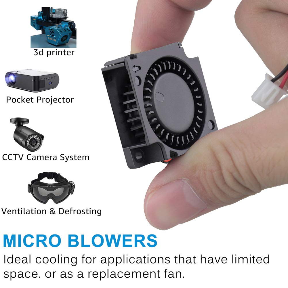 Gdstime 30mm x 30mm x 10mm 12V Mini Brushless Cooling Blower Fan Dual Ball Bearing