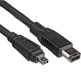 Firewire Cable 6 Pin to 4 Pin Length 6 ft