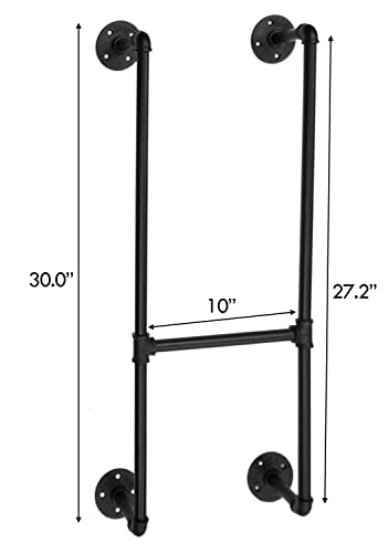 Bathroom Towel Rack, Wall Mounted Industrial Pipe Organizer Holder, Bath Hand Towel Washclothese Storage Holder, RV Camper Organizer Shelf