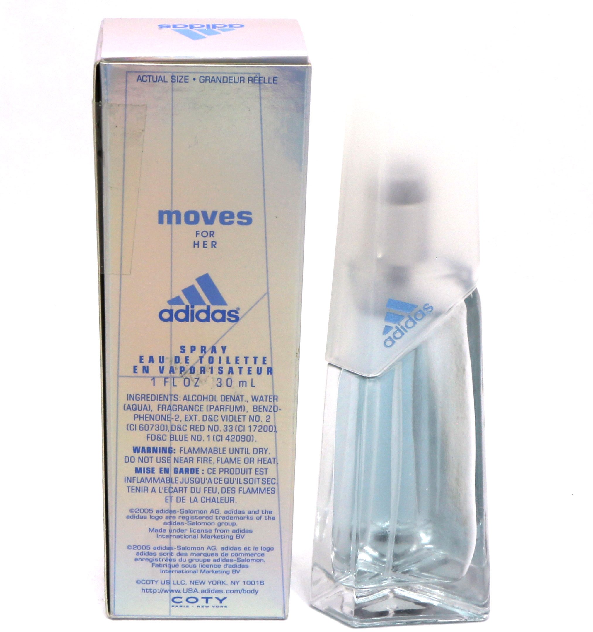 COTY By Adidas For Women. Eau De Toilette Spray 1.0 Oz.