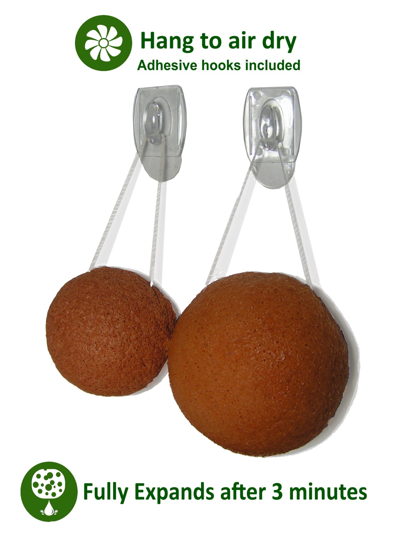 Konjac Sponge Set: Organic Skincare Facial for Natural Exfoliating and Deep Pore Cleansing 5 Piece Sampler Pack Infused with Charcoal, Turmeric, Green Tea