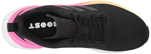 adidas Women's Response Super Running Shoes, Black/Black/Hi-Res Yellow, 8.5