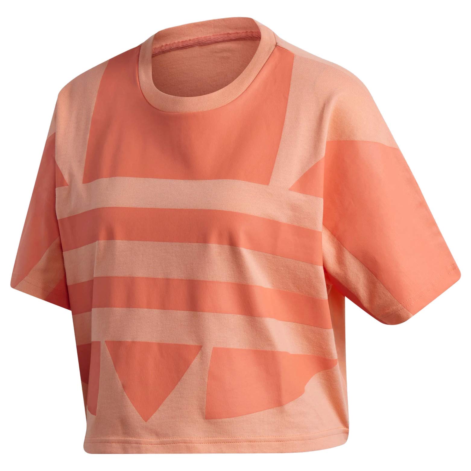adidas Originals Women's Large Logo Tee Chalk Coral/Semi Coral Large