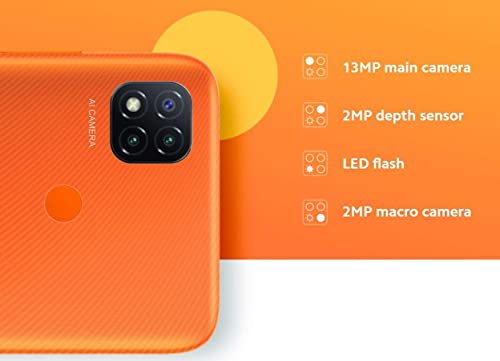 Xiaomi Redmi 9C Smartphone, 3 GB + 64 GB, 6.53 "HD + Dot Drop Display 5000mAh (typ), con Sblocco Faccial AI, 13 MP, Tripla Fotocamera, Blu (Twilight Blue)