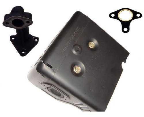 Auto Express Fits Honda GX390 13hp Muffler with Manifold with Free Gasket and Heat Shield GX 390