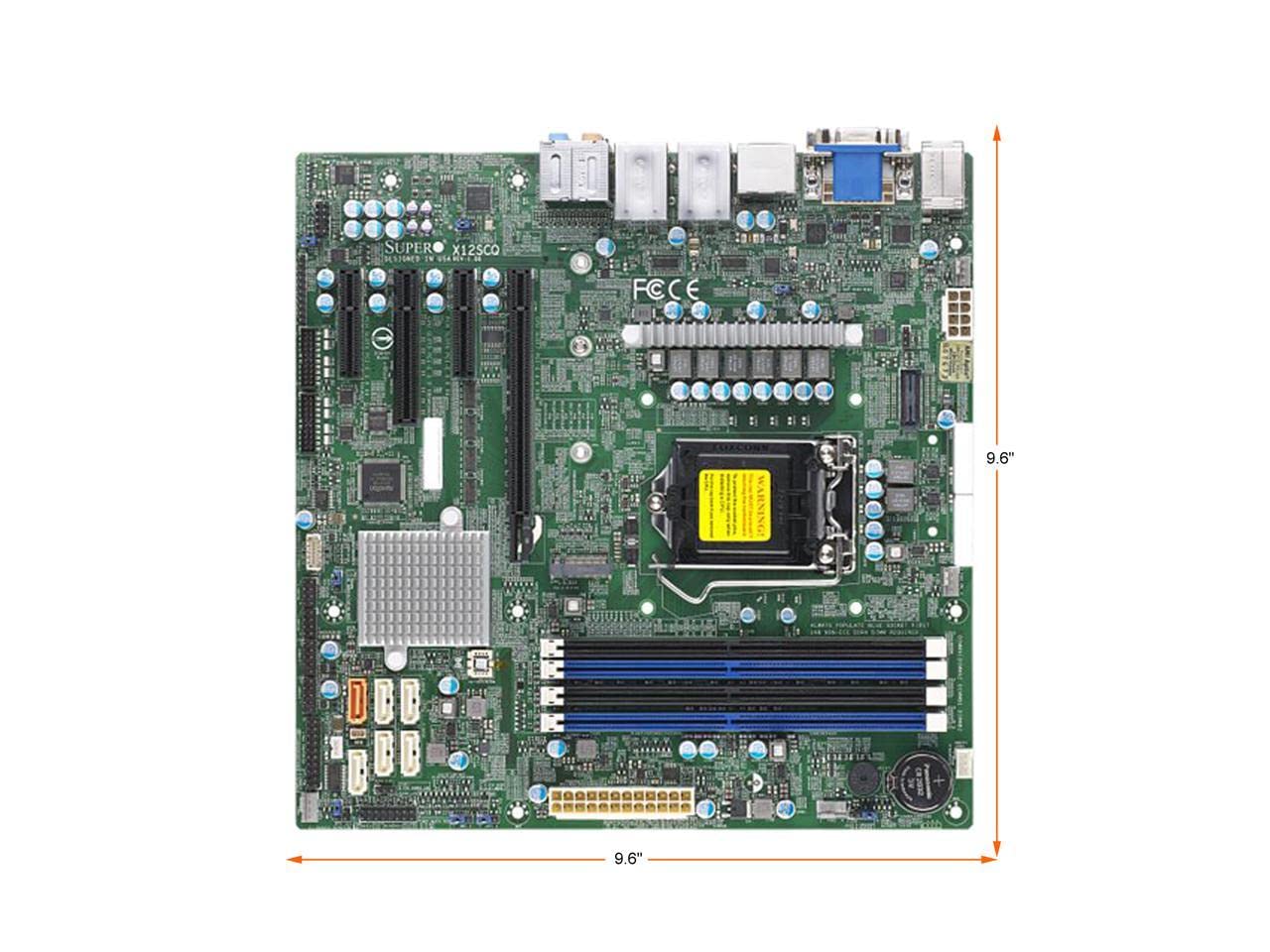 Supermicro X12SCQ Micro-ATX Server Motherboard Q470E LGA-1200, Embedded
