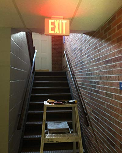 HYD-Parts 6 Packs Exit Emergency Light LED,UL Certified - Red Emergency Exit Sign Light for Business, Battery Backup