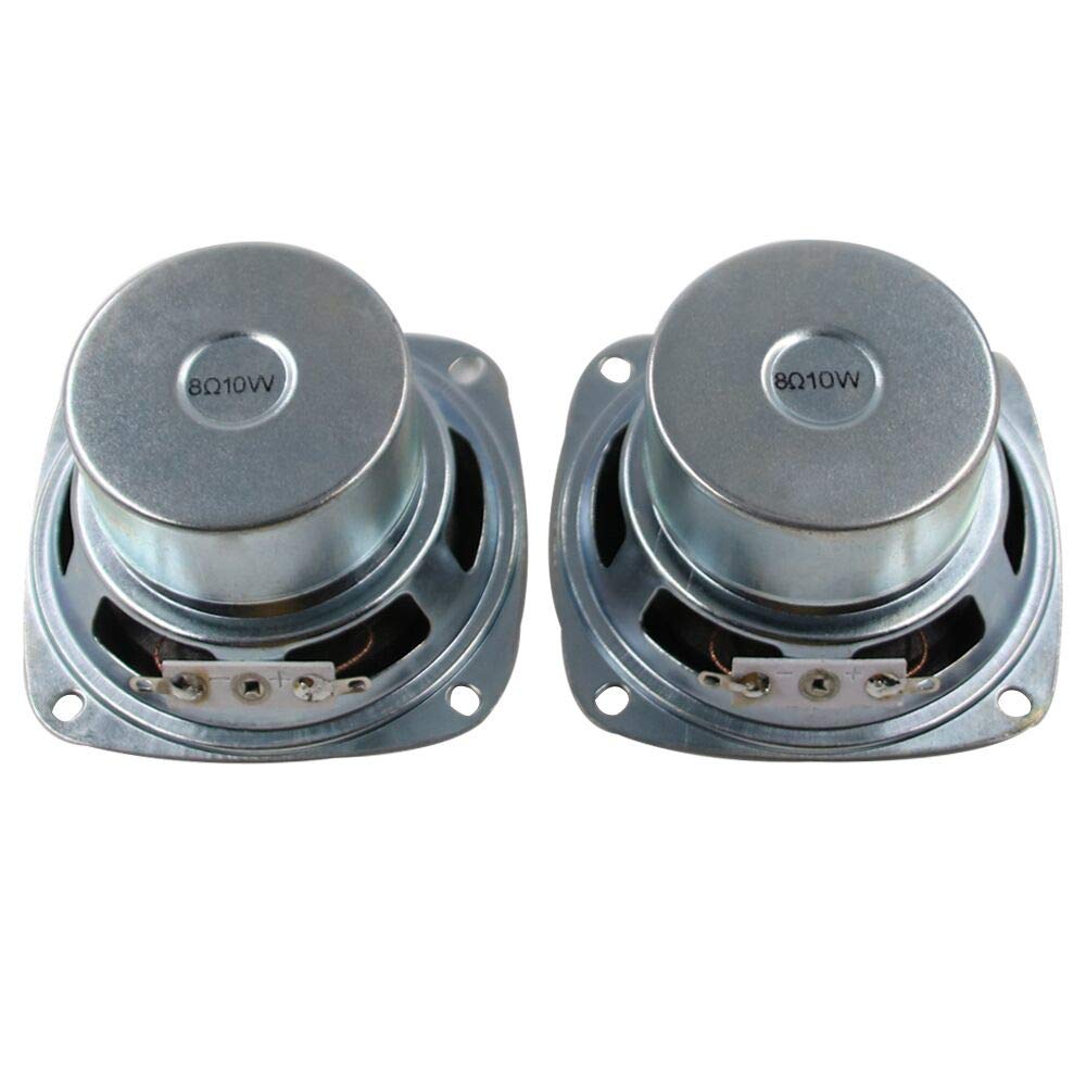 HZPOWEN 10W Mini 3" HiFi Full Range Speaker 8 Ohm Anti-Magnetic Audio 2.0/2.1 Home Stereo Woofer Loudspeaker 90dB High Sensitivity for DIY Boom Box Satellites Speaker