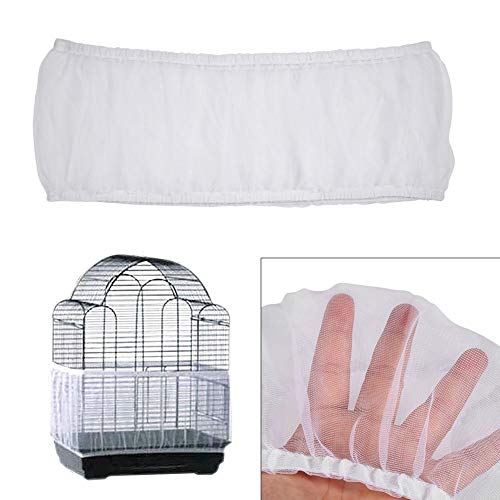 Seed Catcher, Bird Seed Bird Cage Tidy Bird Cage Mesh Net Cover Nylon Pet Bird Cage Seed Catcher Guard, Soft, Breathable and Ventilated,Shell Skirt Decoration(6.10x3.9x1.18 inch)