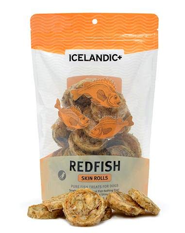 Icelandic+ Plus Redfish Skin Rolls Dog Treat 3-oz Bag