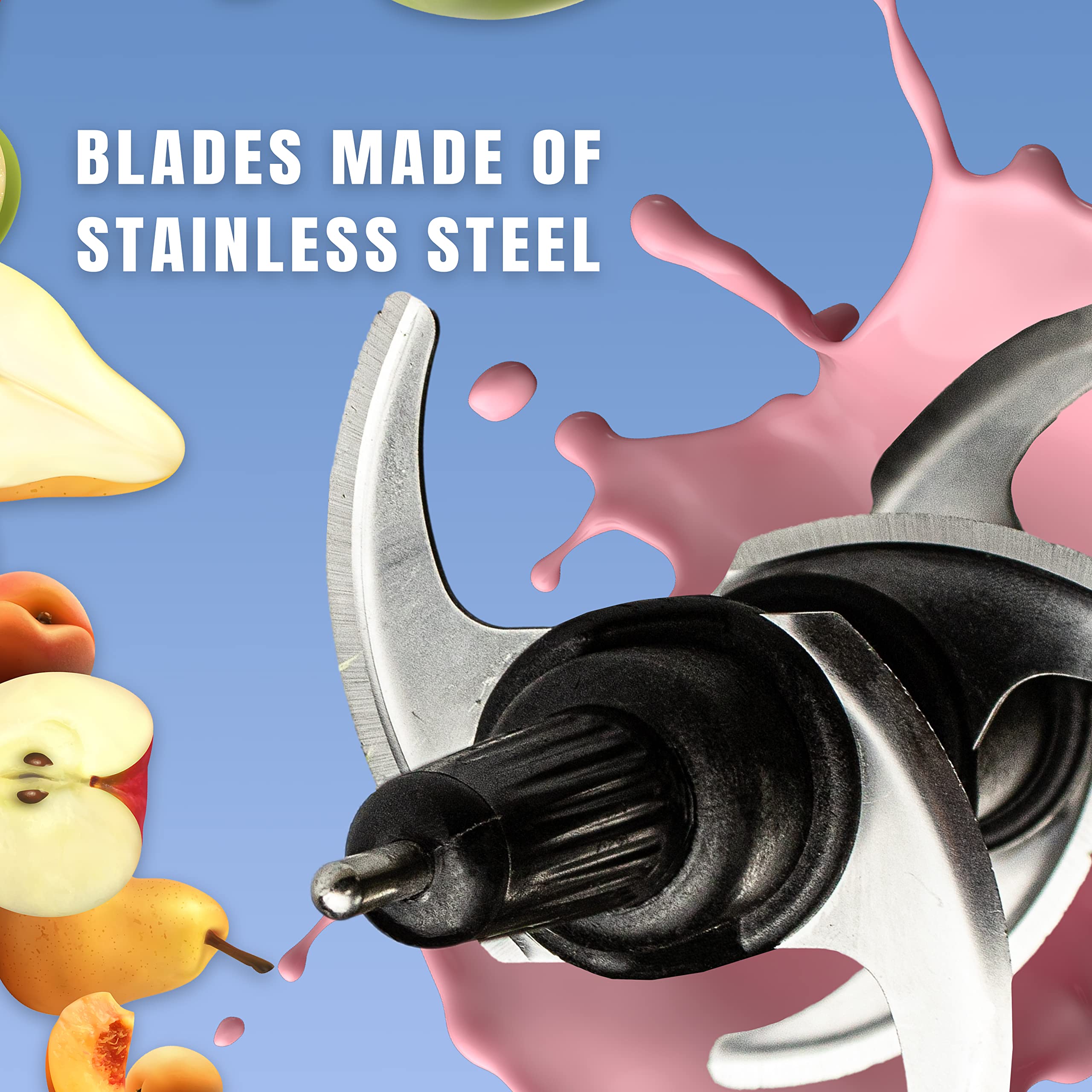 6-Stacked Blade Assembly Replacement Part 496KUB490 for Nutri Ninja Auto-IQ Pro Complete BL490 / BL491 / BL492 / BL492W /BL494 (6-Stacked Blade)