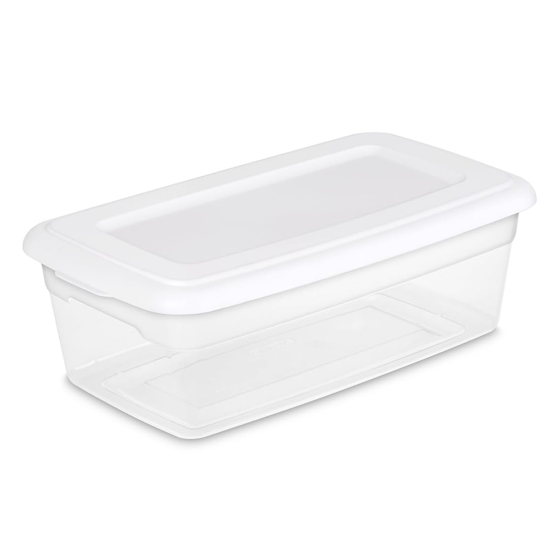 6 Qt. Plastic Storage Box, Storage Container Bin with Lid, Stackable Nestable Shoe Box Tote Shoebox Closet Organization School Art Supplies, Space - Saving Organizing Solution, 36 - Pack