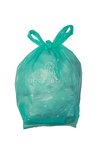 Goobie Baby Diaper Bag Dispenser, Includes Roll of Unscented Disposable Refill Bags | Waste Bag Holder for Stroller (Black Triangle Dispenser + 1 Roll)