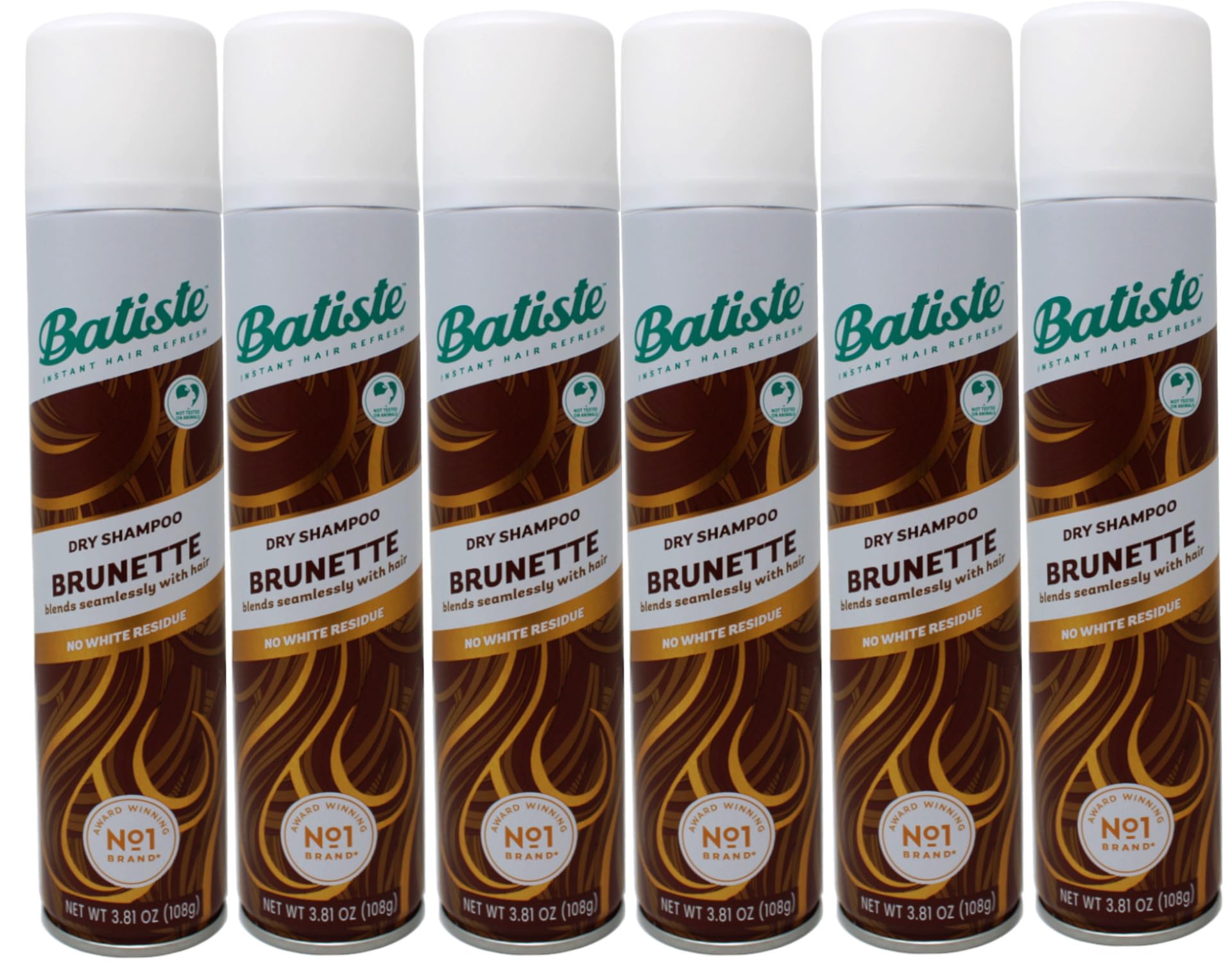 Batiste Dry Shampoo, Brunette, 3.81 oz (Pack of 6)