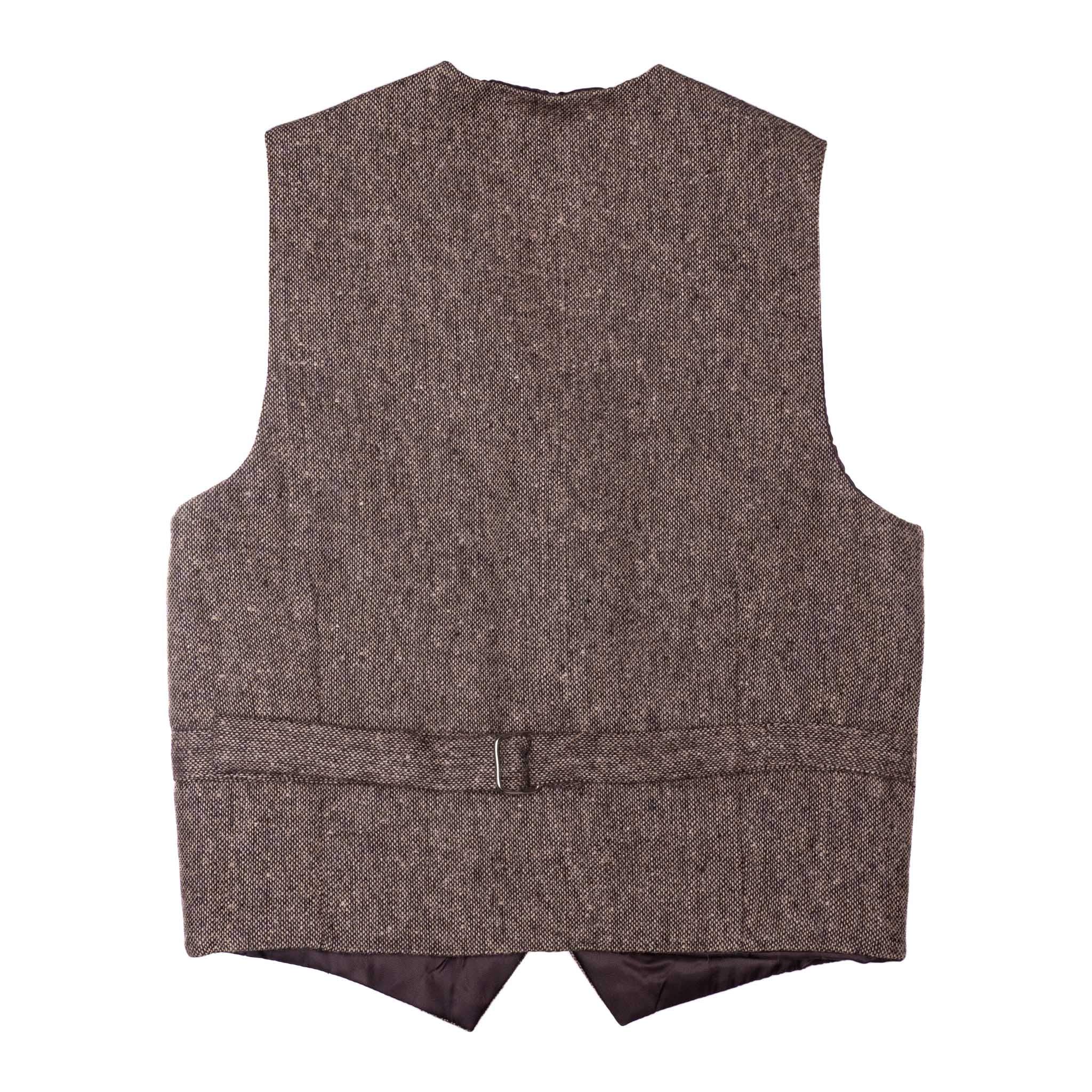 Born to Love Vest for Baby Toddler Kids Ring Bearer Pageboy Wedding Formal Herringbone Outfit Tan and Brown, 12 Years
