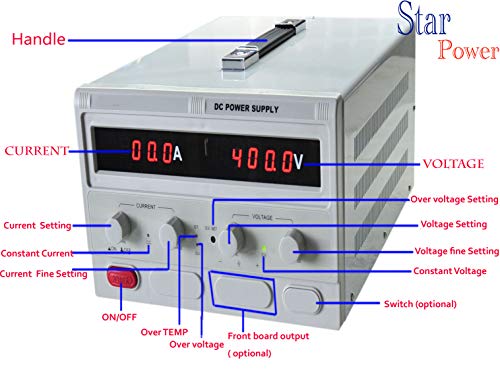 Precision 0-400V,0-5A Adjustable switch Power Supply Digital Regulated Lab Grade