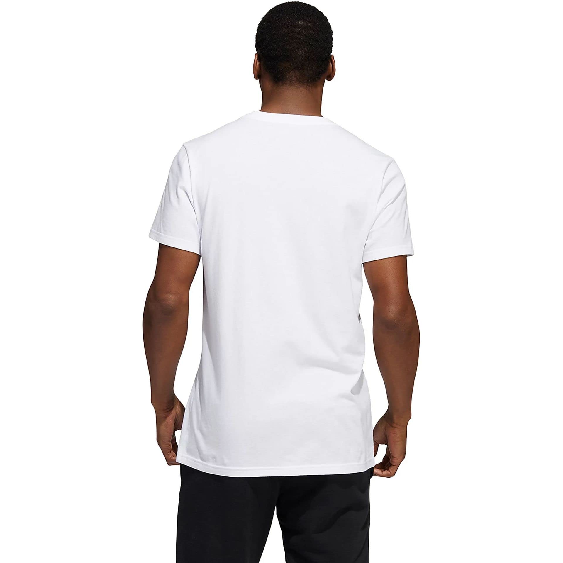adidas Men's Badge of Sport Gradient Graphic T-Shirt (Medium, White)